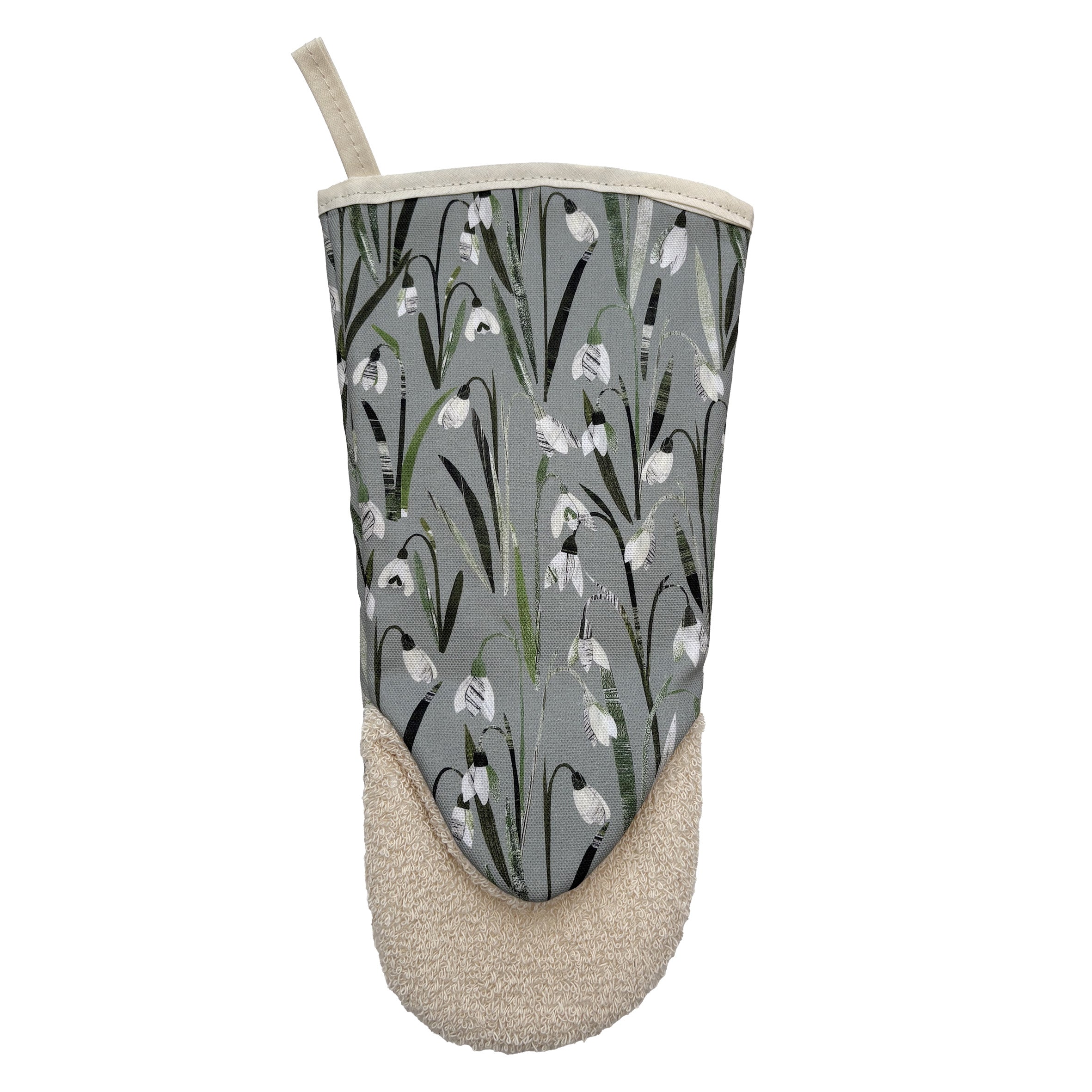 GAUNTLET LONG OVEN GLOVE SNOWDROPS – Bianca Williams Design